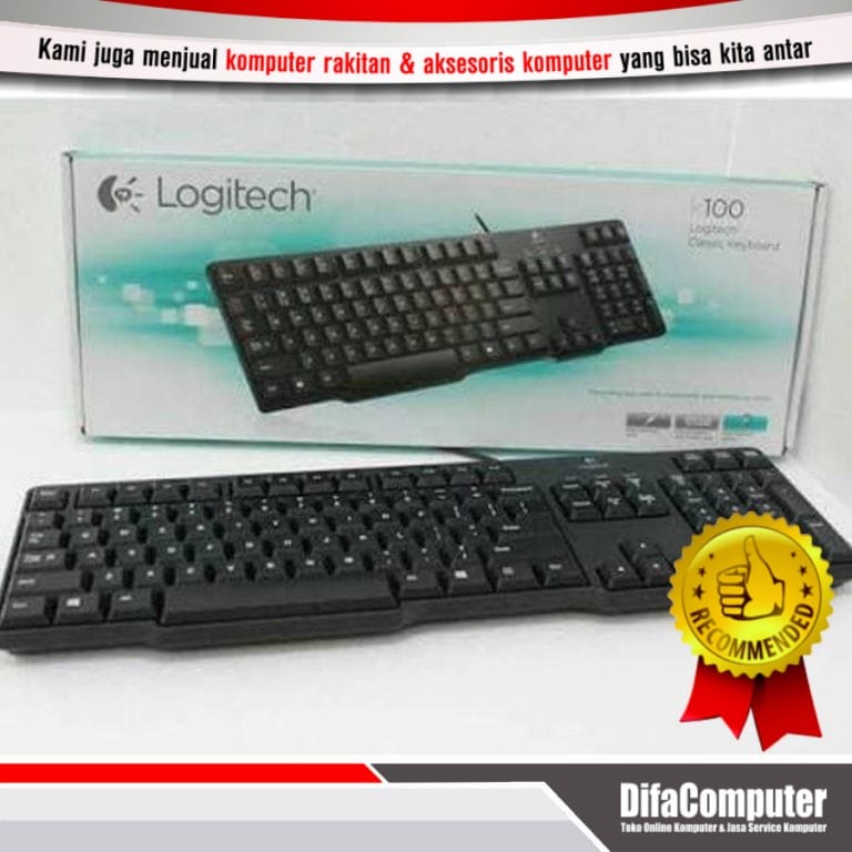 Keyboard Logitech Classic K100 PS2 Resmi - [DIFACOMPUTER] | 0852-1112-7625