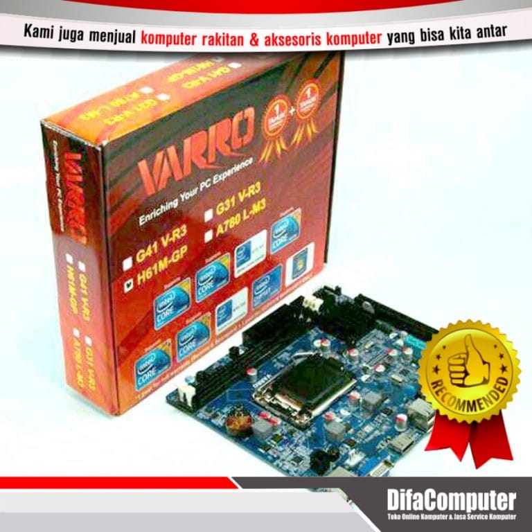 Motherboard Varro H61 DDR3 LGA 1155 - [DIFACOMPUTER] | 0852-1112-7625 ...