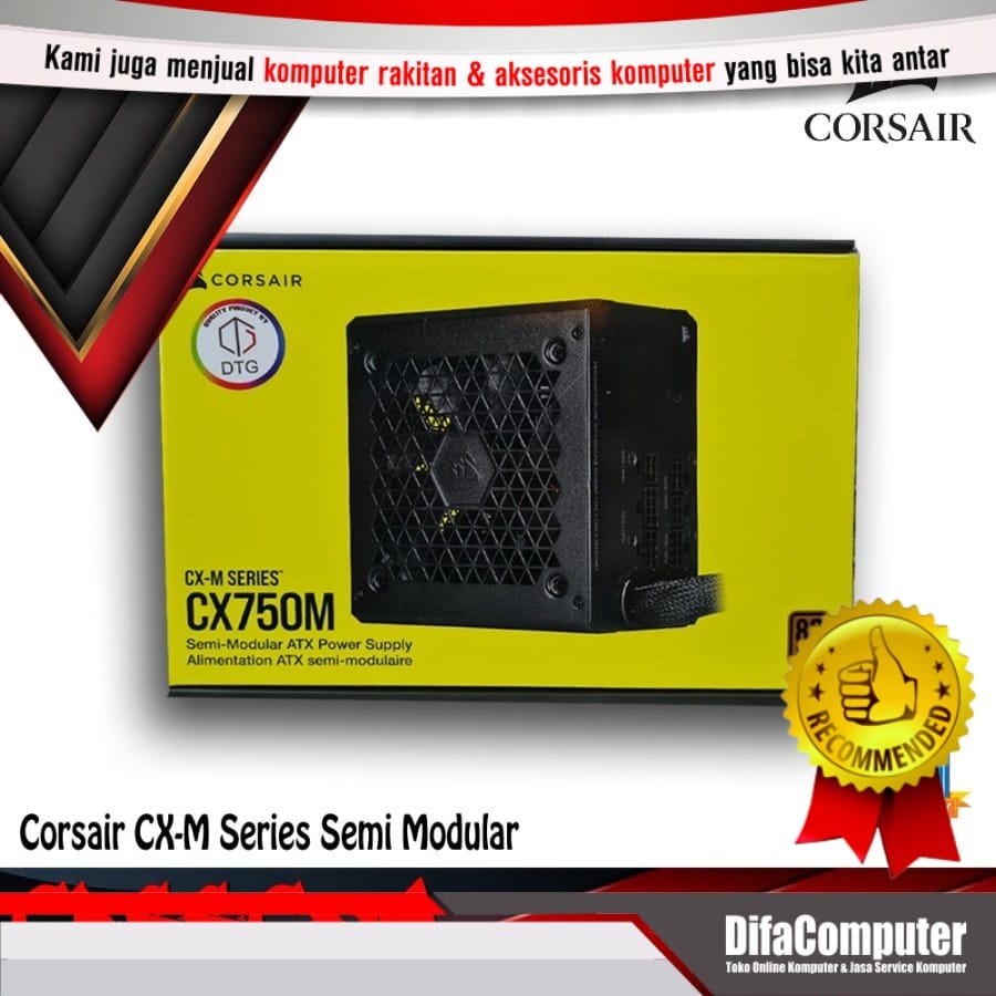 Corsair CX750M/CX 750 M 80+ Bronze CX Series Modular ATX PSU ...