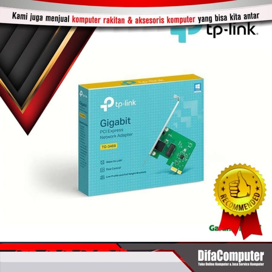 Lan Card TP-link TG-3468 Gigabit PCI Express - [DIFACOMPUTER] | 0852 ...